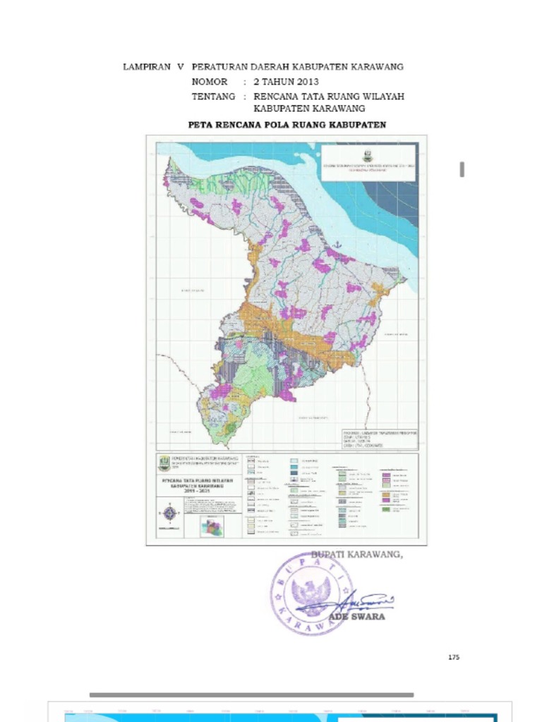 Peta Rencana Tata Ruang Wilayah Kabupaten Karawang Tahun 2011 - 2031 | PDF
