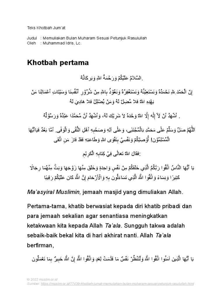 Memuliakan Bulan Muharam Menurut Rasul | PDF | Agama & Spiritualitas
