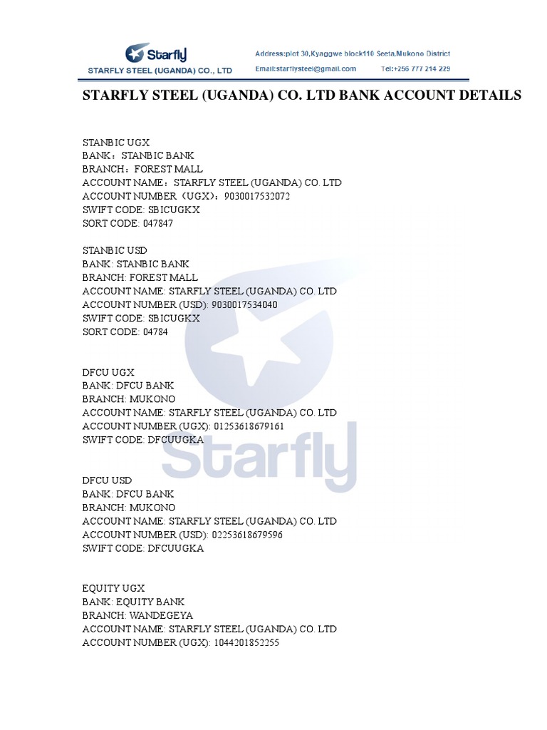 1 - Bank Info A | PDF