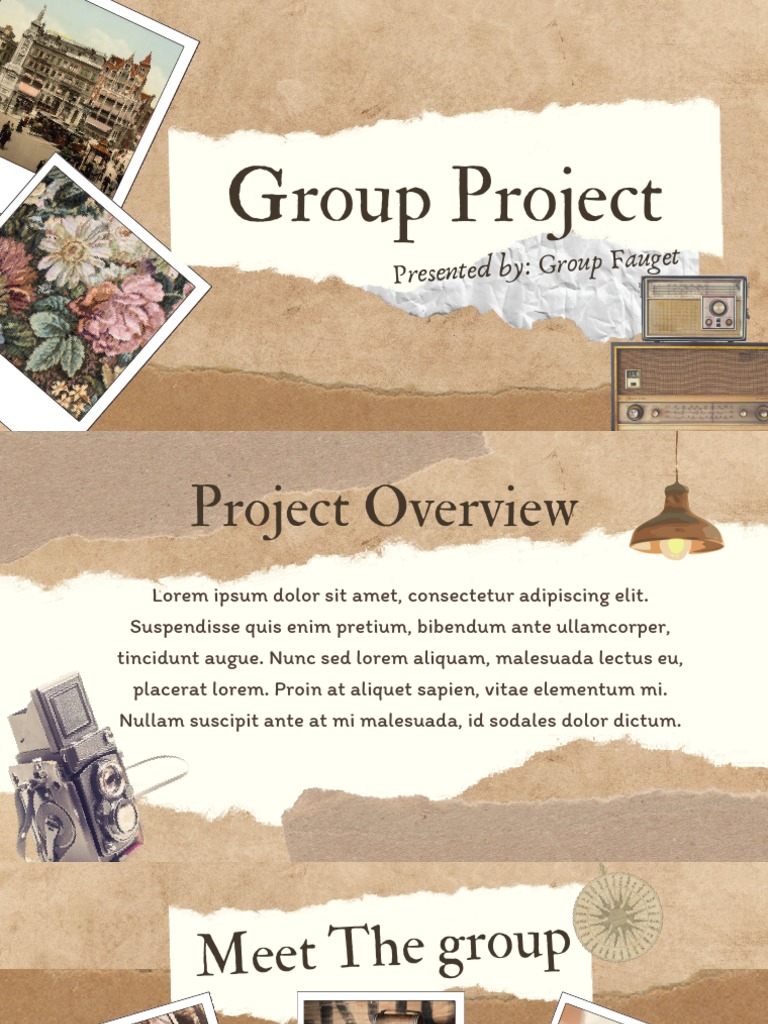 Brown Scrapbook Vintage Group Project Presentation | PDF