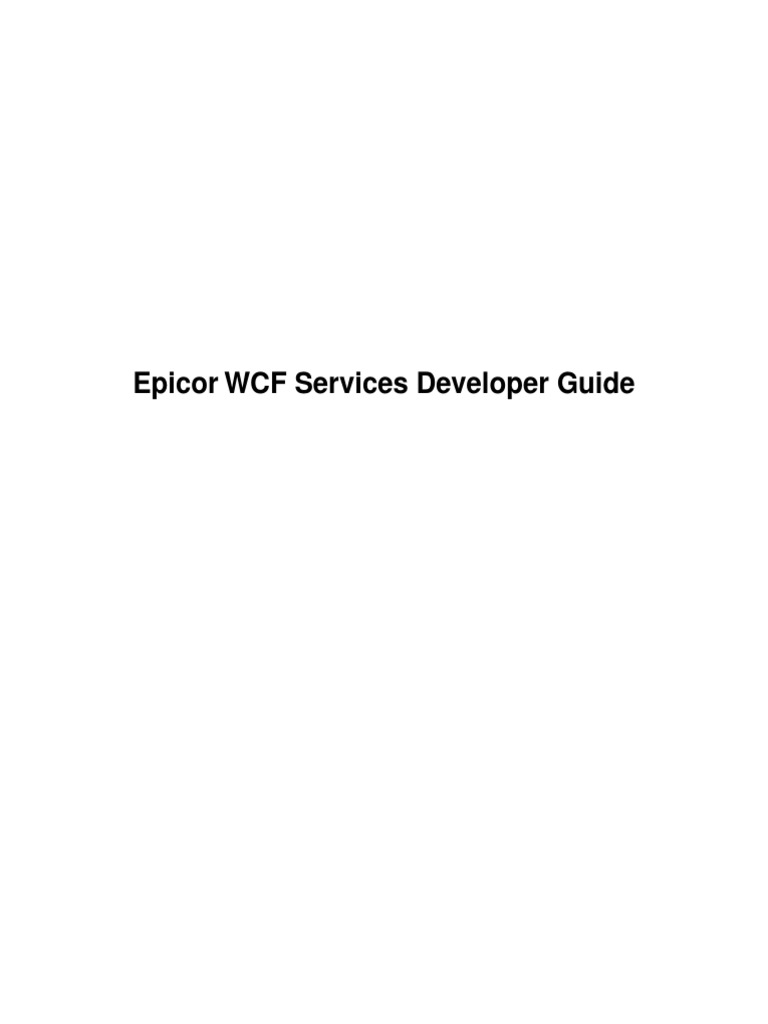 WCF Services Developer Guide 2021.1 | PDF | Transmission Control ...