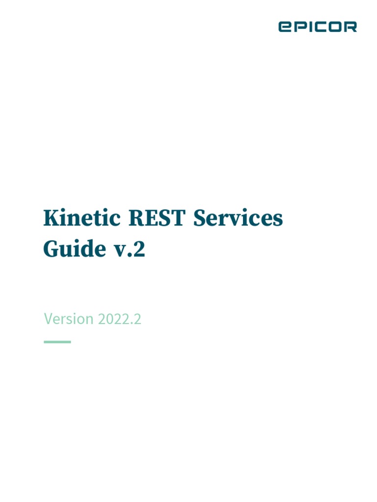 REST Services Version 2 2022.2 | PDF | Representational State Transfer ...