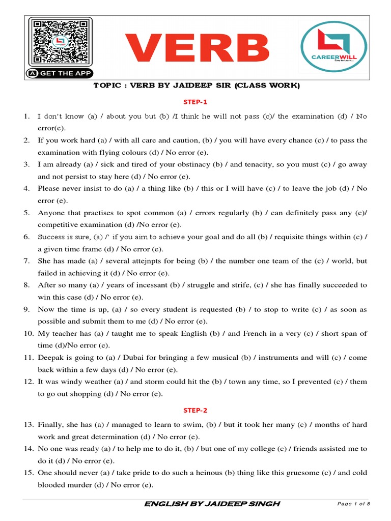 Verb Practice 2 | PDF | Foreign Language Studies