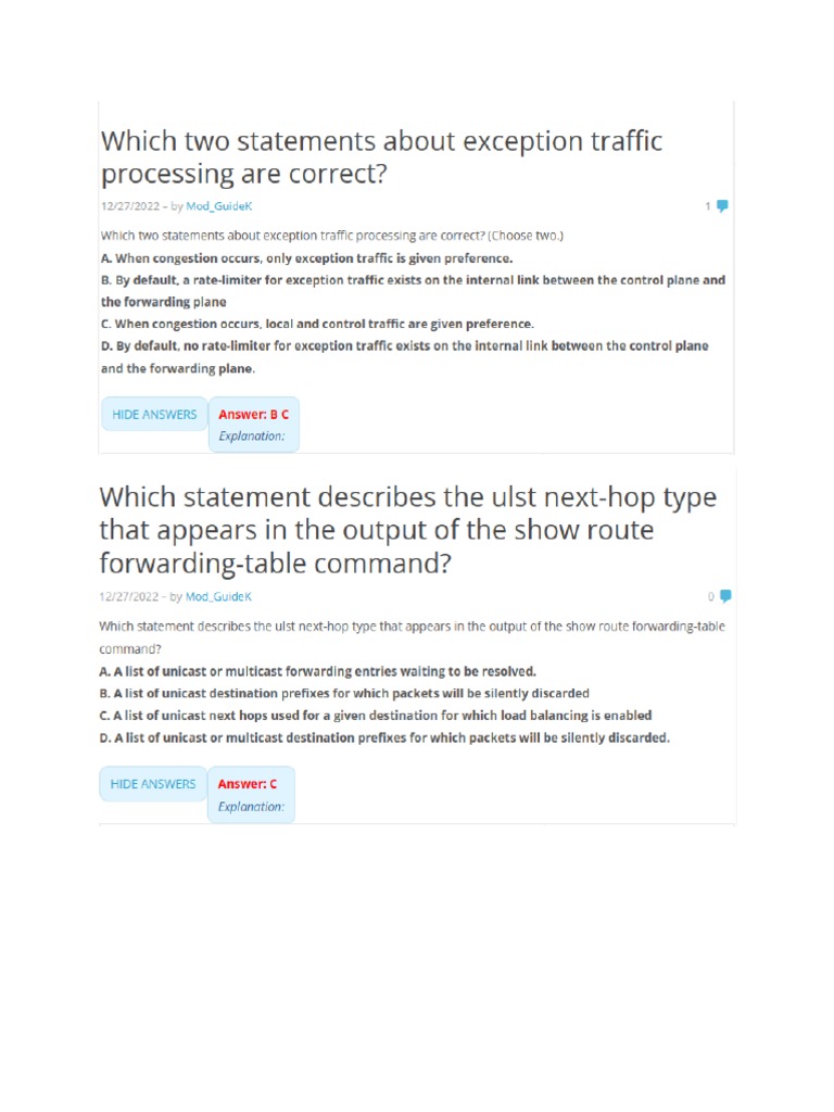 JNCIA - Junos - Exam | PDF