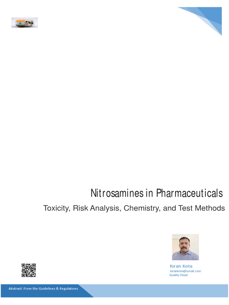 Nitrosamines in Pharmaceuticals Toxicity Risk Analysis Chemistry and ...