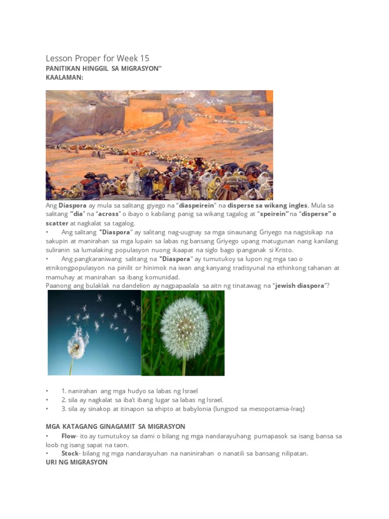 Lesson Proper For Week 15 | PDF