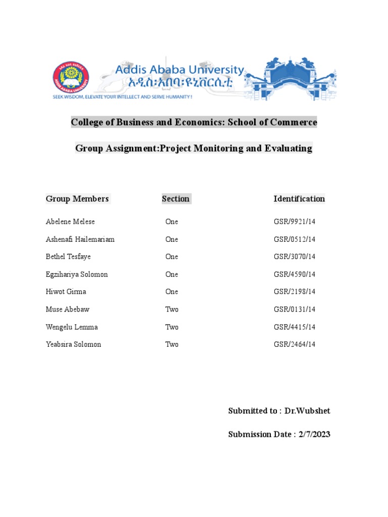 Monitorring_and_Evaluation_Assignment_1_(1) | PDF | Performance ...