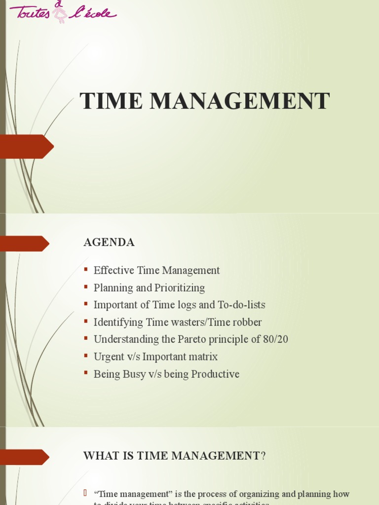 Slide Presentation - Time Management | PDF | Time Management ... Slide Presentation - Time Management | PDF | Time Management ...