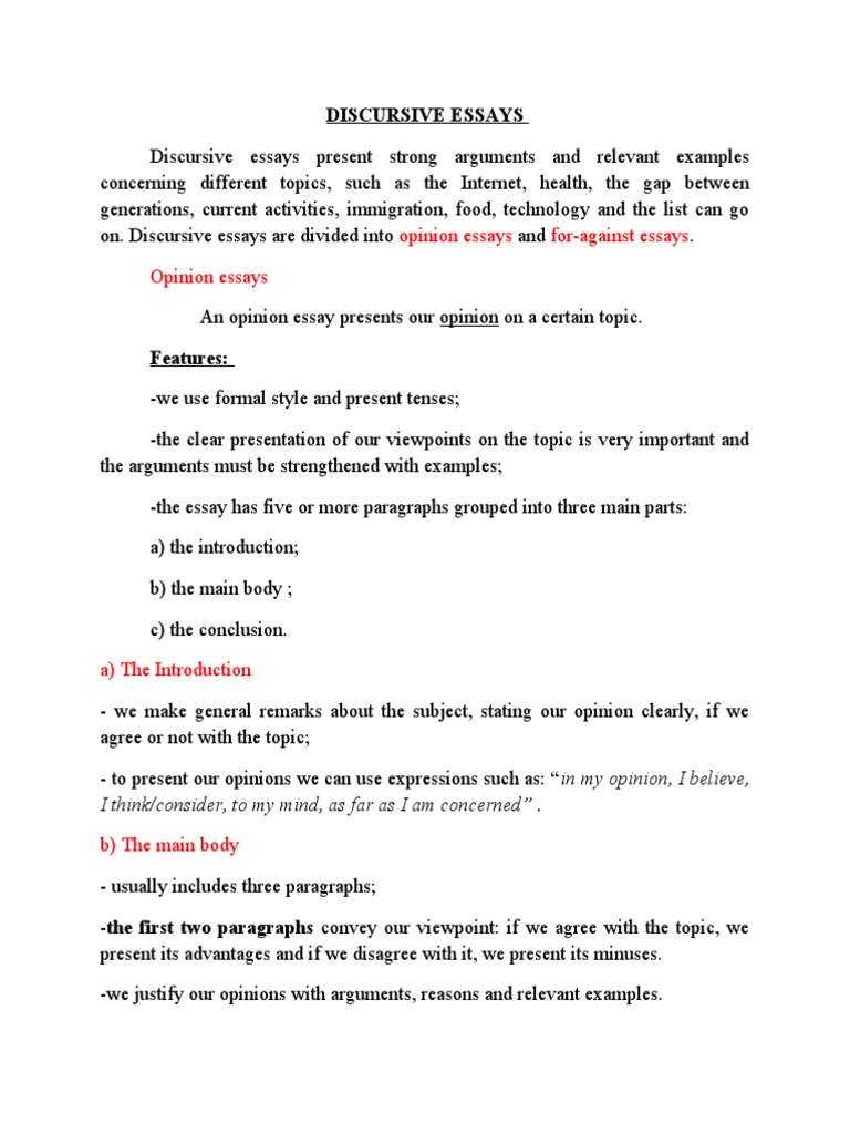 Discursive Essays | PDF