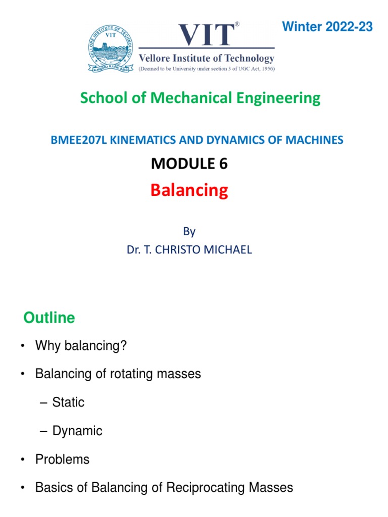 Module 6 Balancing Final Pdf Force Angle