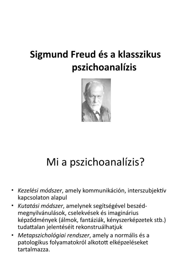 1 Sigmund Freud És A Klasszikus Pszichoanalízis | PDF