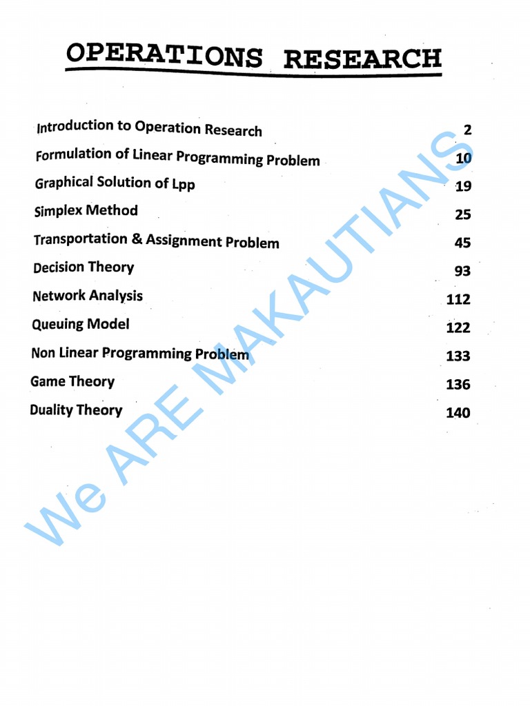 Operations Research (Organizer) | PDF | Linear Programming | Marketing