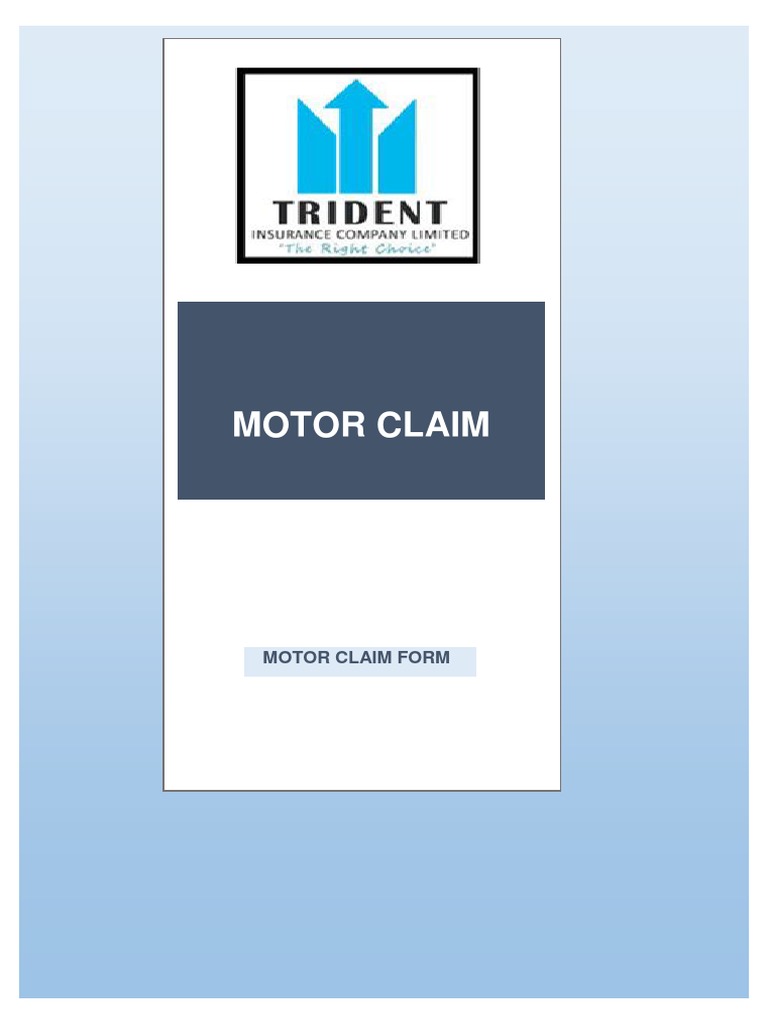 Trident Claim Form | PDF | Driver's License | Insurance