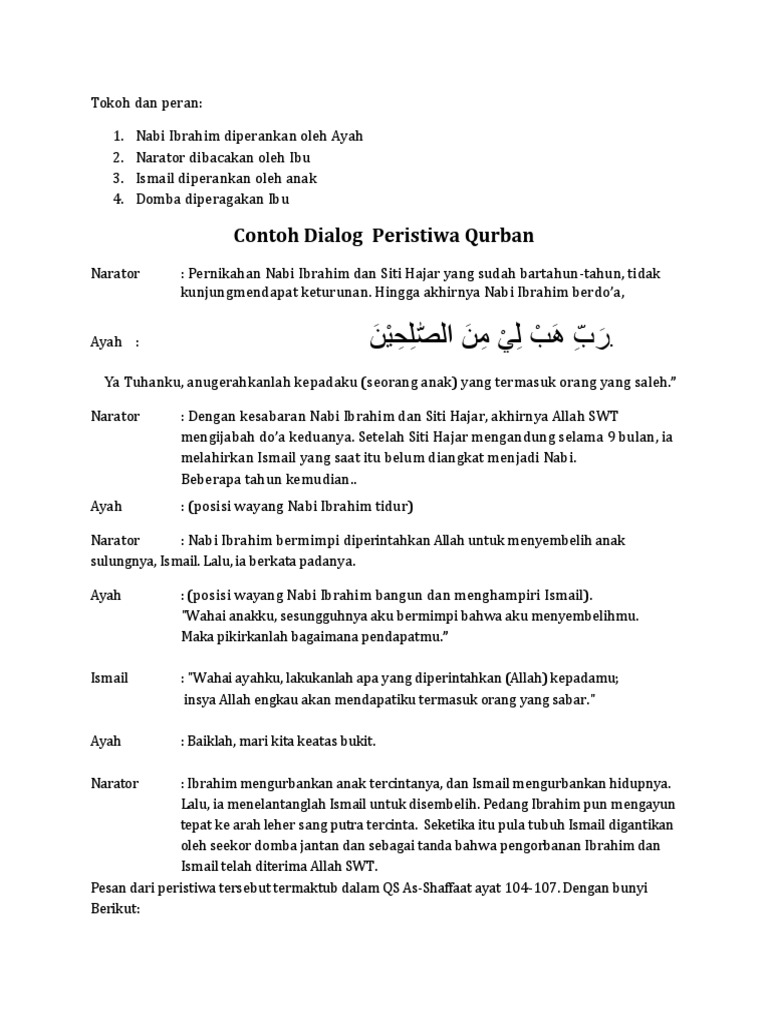 Cerita Qurban untuk Anak TK | PDF