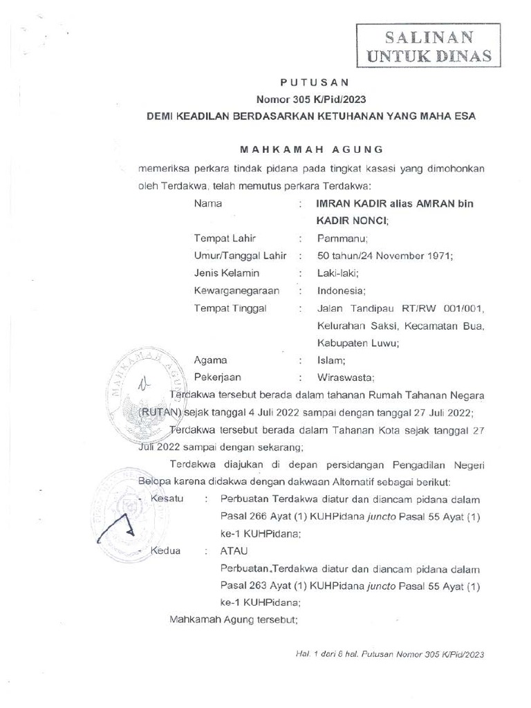 Scan Surat Putusan | PDF