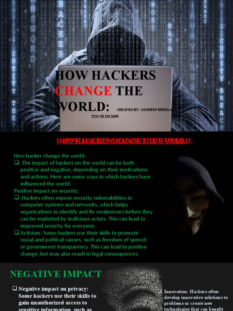 How Hackker Change The World by Hacking | PDF | Security | Computer ...