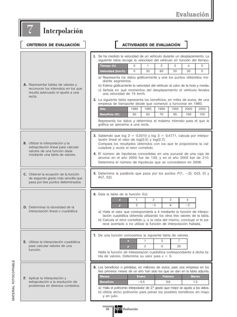 b1 Mcs U07 Interpolacion Ev SM Sol | PDF | Análisis matemático