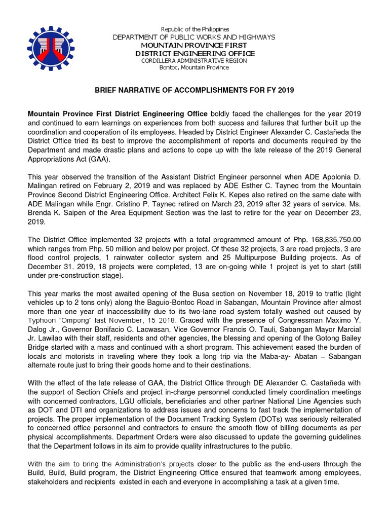 Example of Narrative Report | PDF