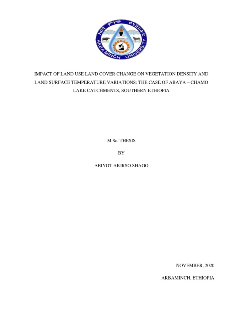 Land Use Impact on Temperature in Abaya | PDF | Agriculture | Ecosystem