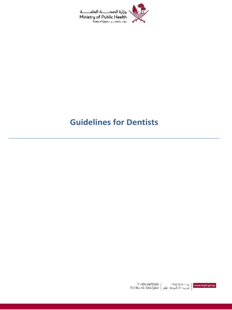 Guidelines For Dentists | PDF | Dental Degree | Dentistry