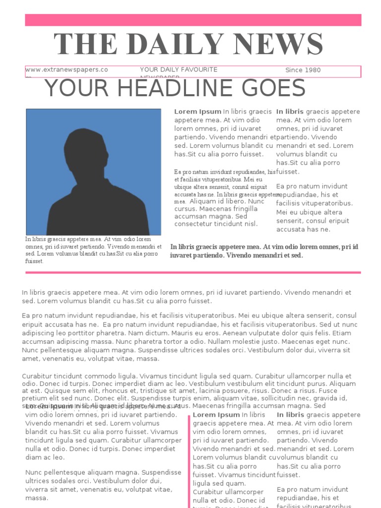Word Newspaper Template 1 | PDF