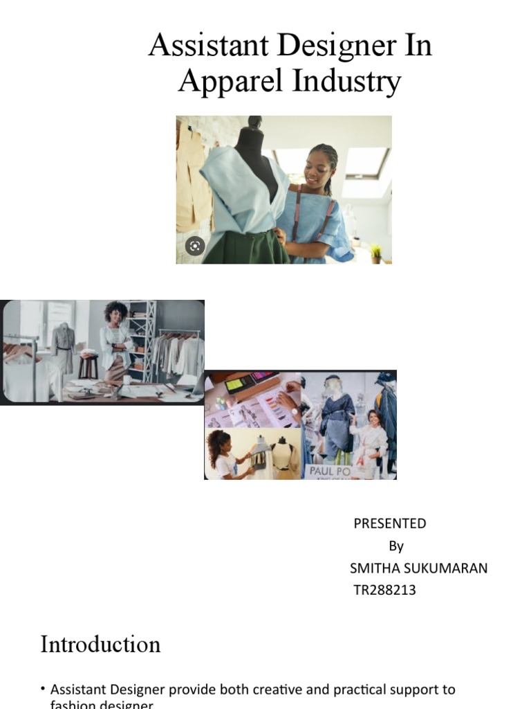 Role of Assistant Fashion Designer | PDF