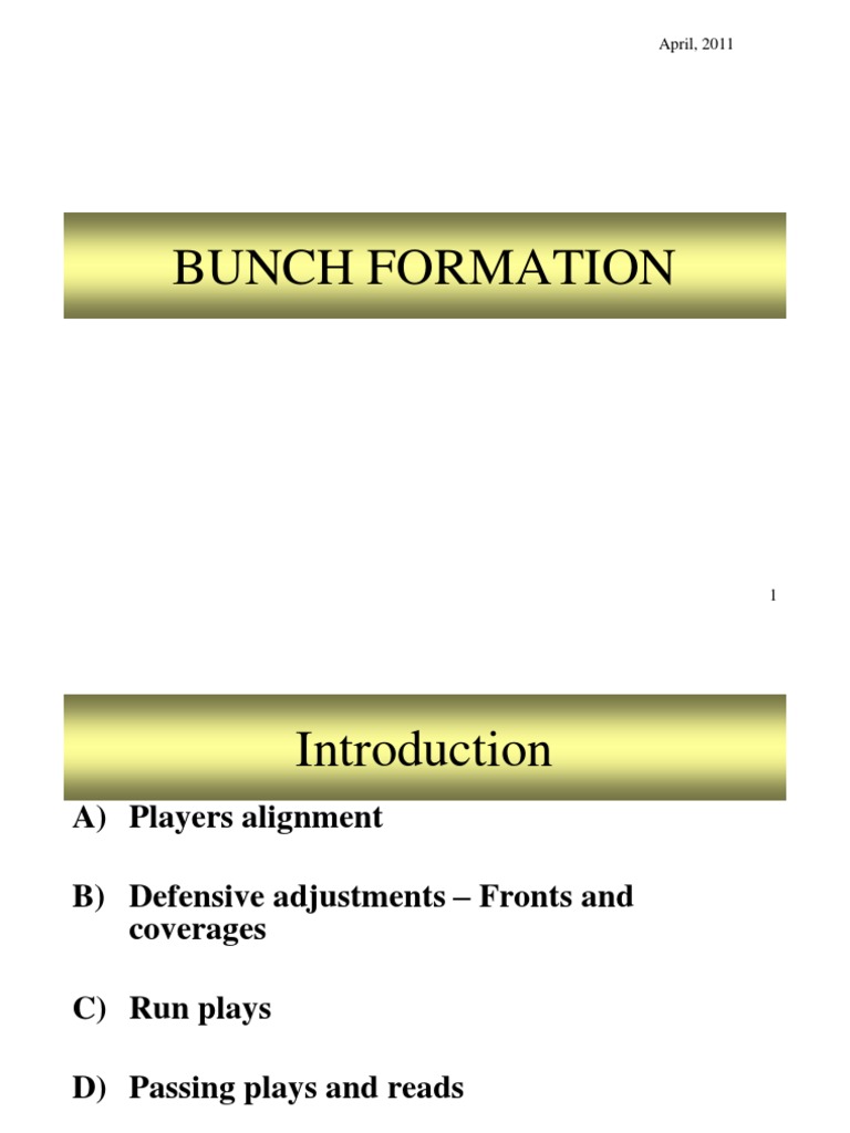 Tight Bunch Formation Strategies | PDF | National Football League | Sports