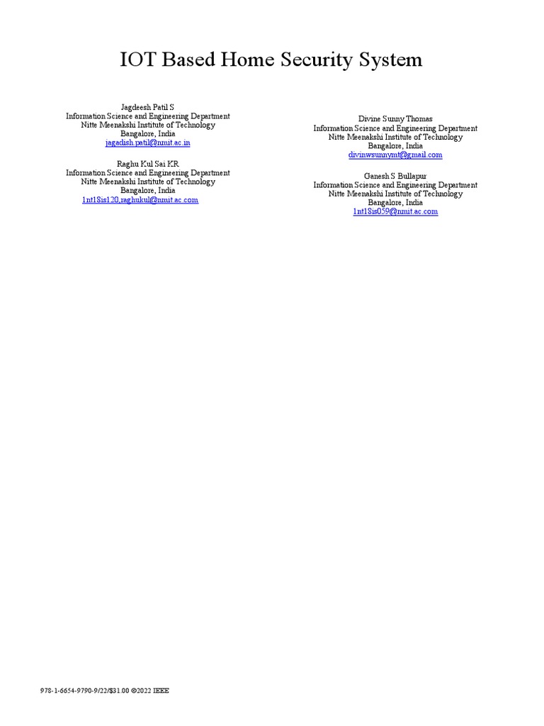 Iot Based Home Design Using Power And Security Management Di