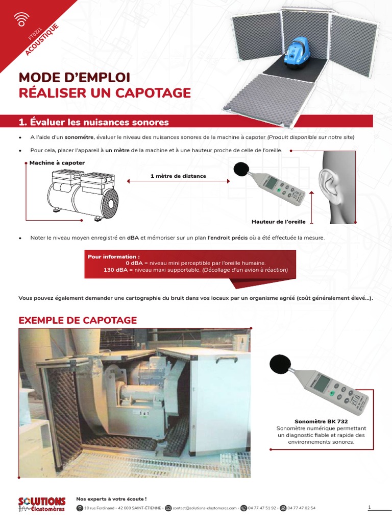 Guide Capotage Acoustique Machines | PDF | Qualia | Bruit