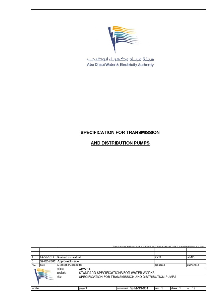 Potable Water Pumps Pdf Pump Specification Technical Standard