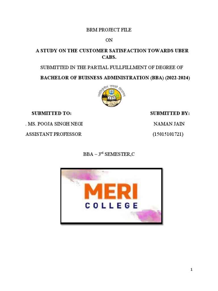 Naman Jain, BRM Project File 2023 | PDF | Survey Methodology | Business