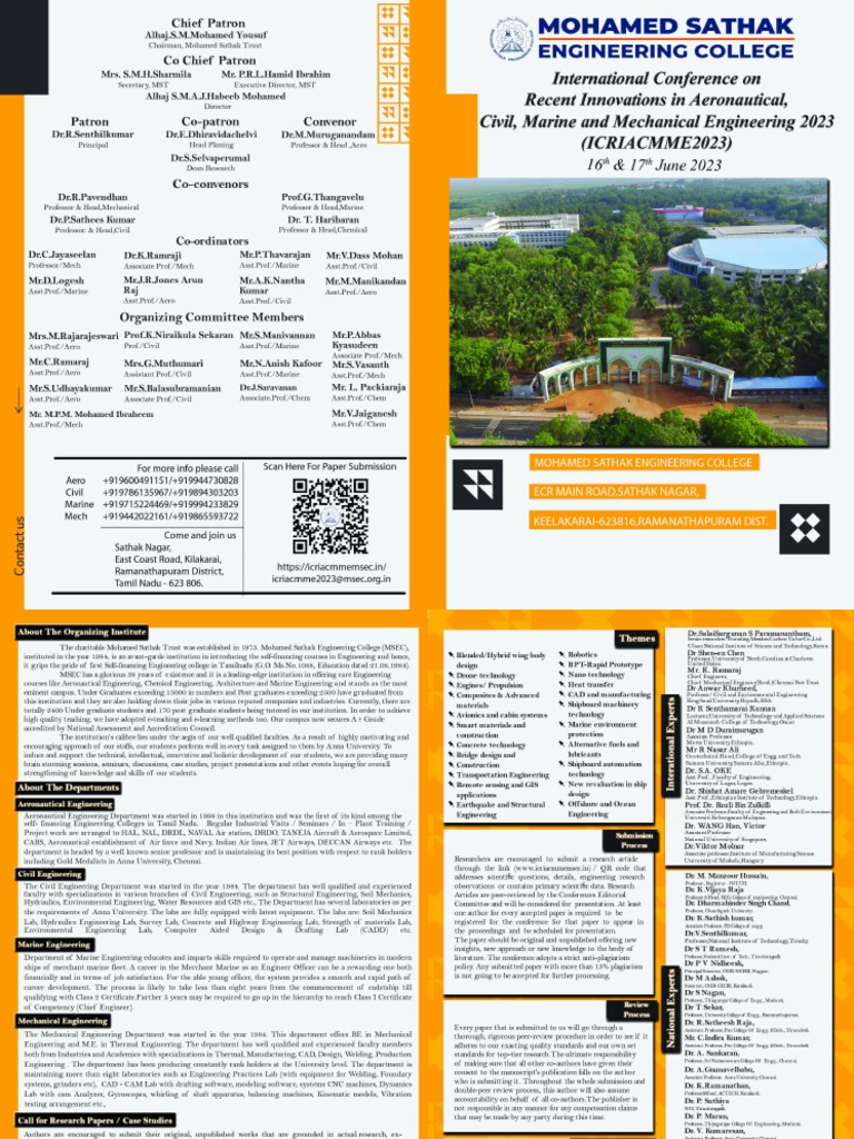 ICRIACMME2023-Conference Brochure | PDF