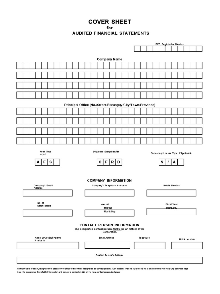 SEC-Cover-Sheet-for-AFS Blank | PDF | Business