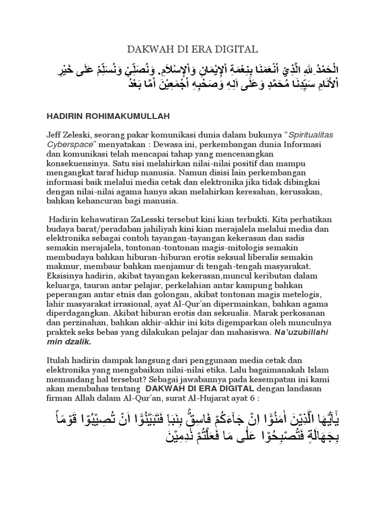 Dakwah Di Era Digital | PDF