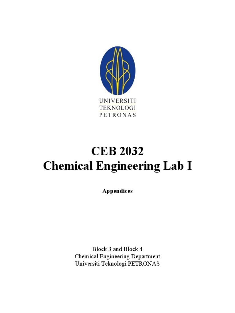 CEB 2032 Chemical Engineering Lab I Format and Rubric (September 2022 ...