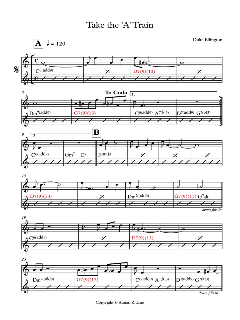 Take The A Train - Full Score | PDF