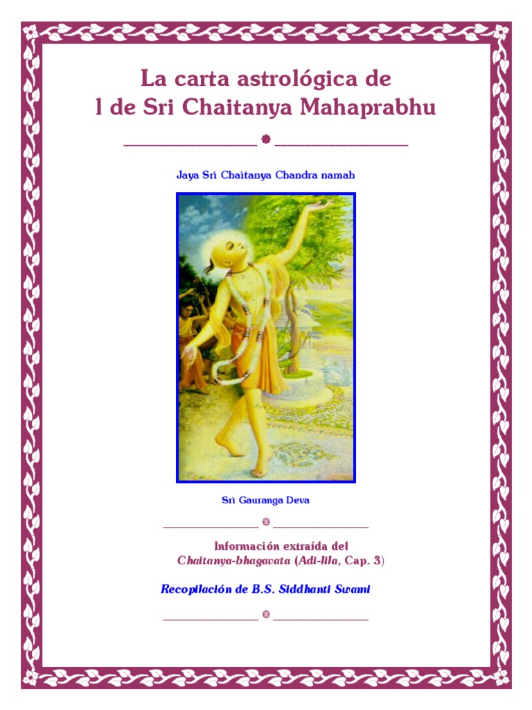 La Carta Astral de Mahaprabhu (Chaitanya-Bhagavata) | PDF | Zodíaco | Astrología