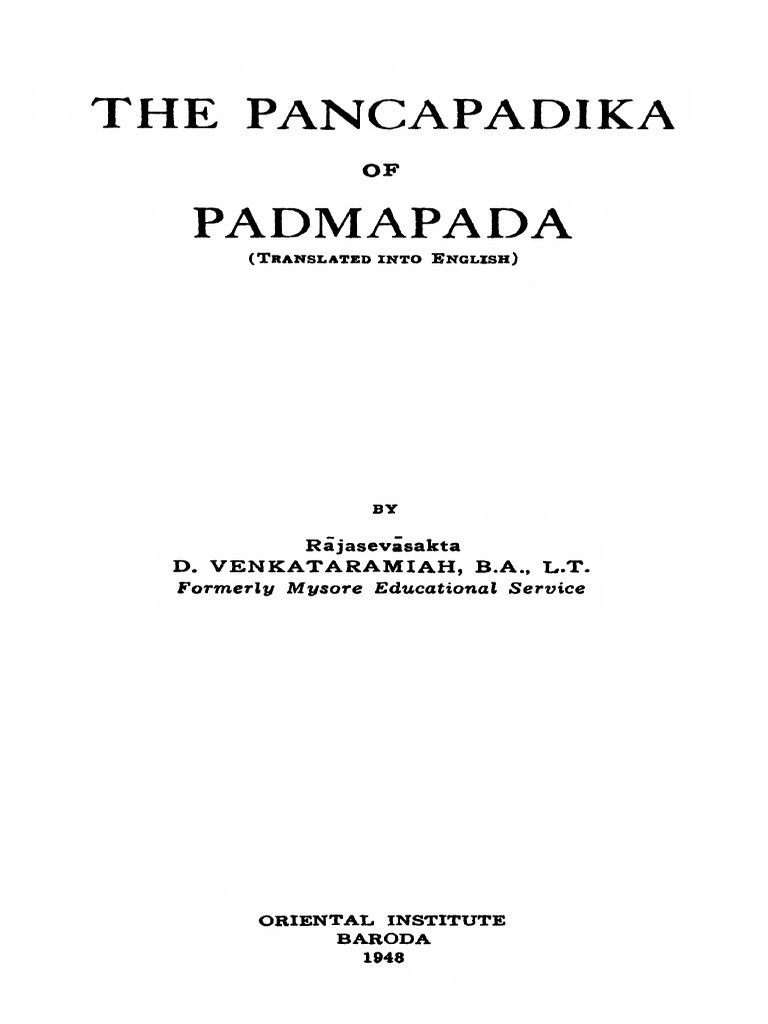 Panchapadika of Padmapada [English Translation] | PDF | Ātman (Hinduism ...