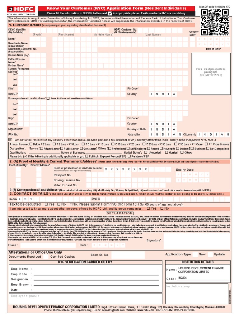 KYC Form - Individual | PDF | Identity Document | Government