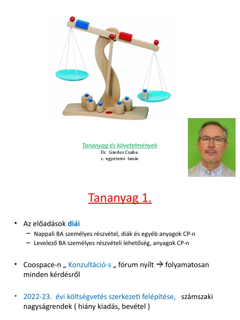 1.közpénzügyi Tananyag, Követelményekkk | PDF