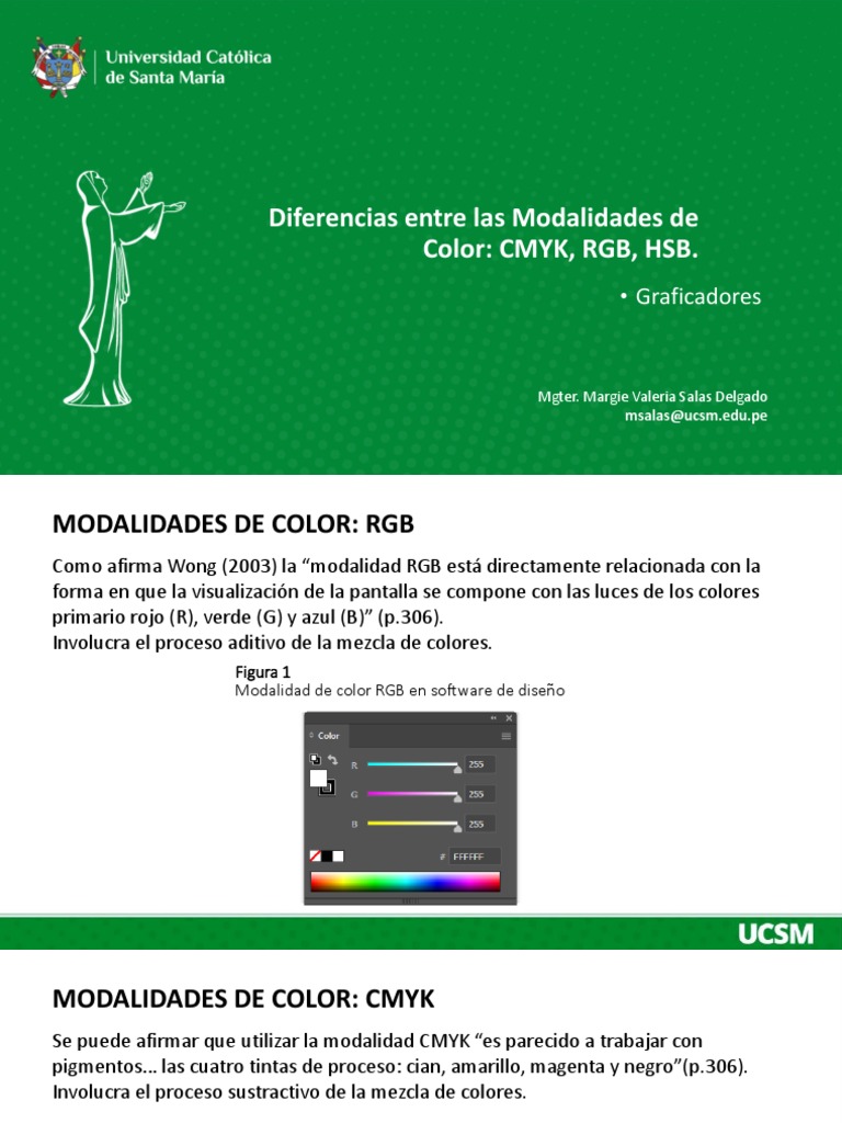 Modalidades Color CMYK RGB HSB | PDF | Color | Modelo de color Rgb
