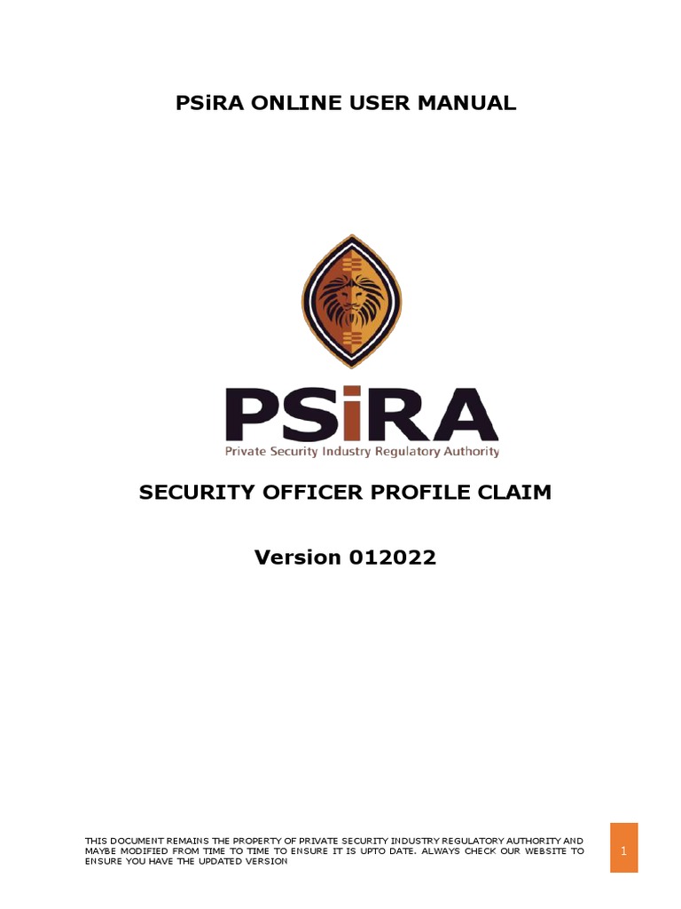 Claim Security Officer Profile Version 012022 | PDF | Password ...