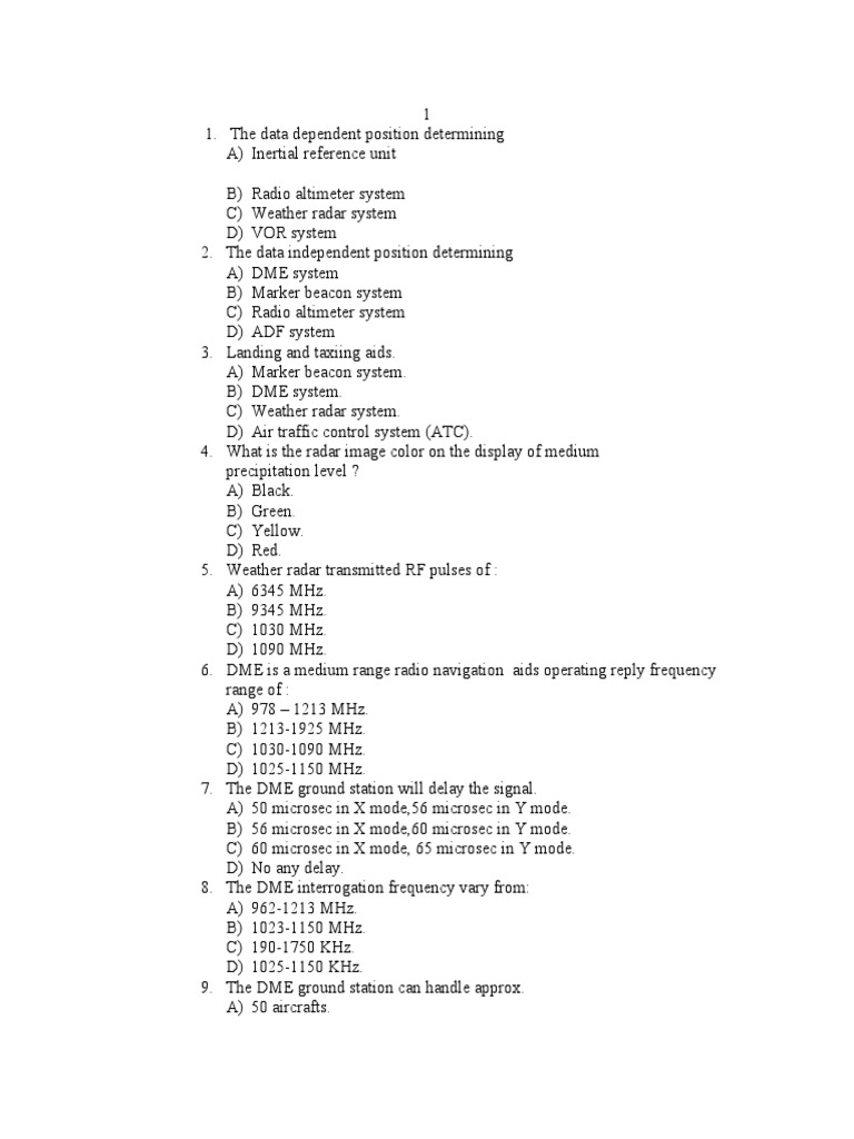 Navigation System Test. | PDF | Transponder (Aeronautics) | Air Traffic ...