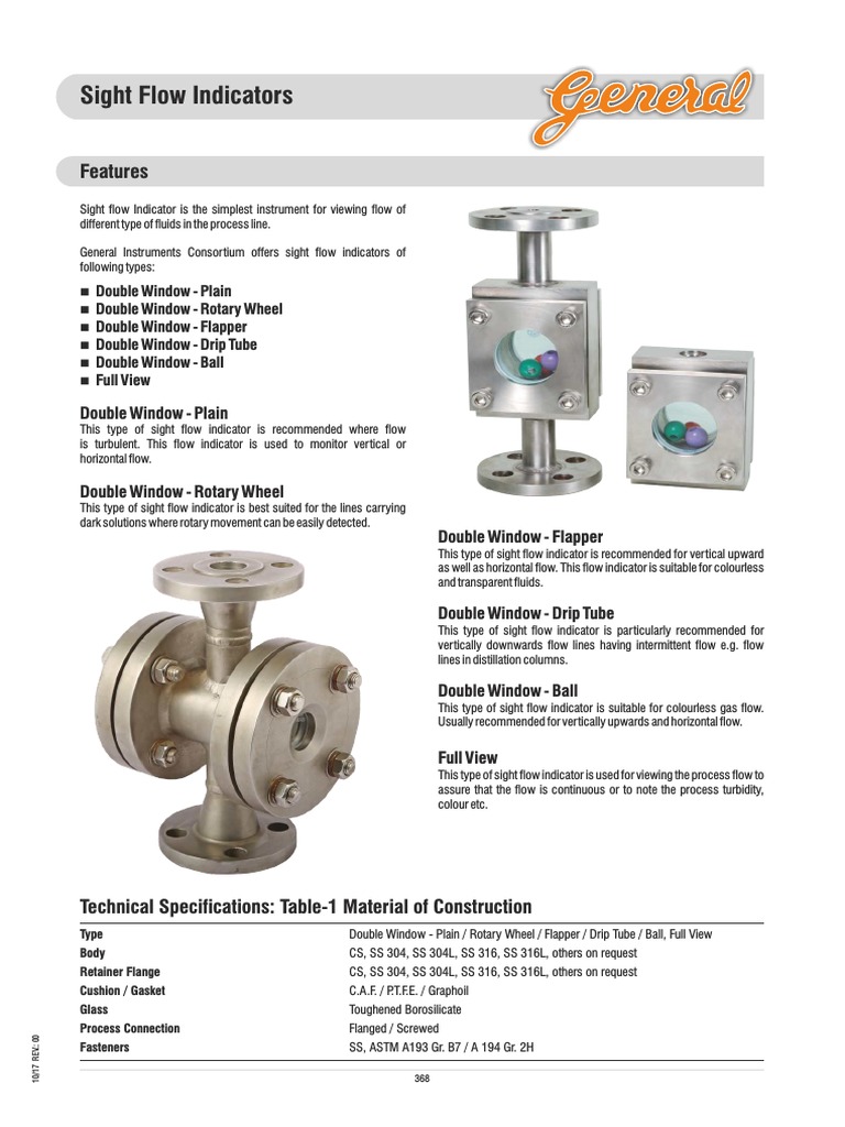 Sight Flow Indicators 1 | PDF | Mechanical Engineering | Physical Sciences