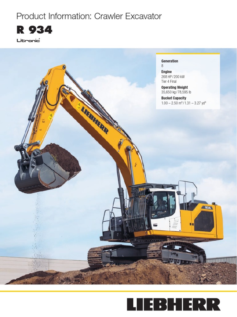 LIEBHERR R934-Tier4Final-US-PI-2021-01 | PDF | Horsepower | Machines