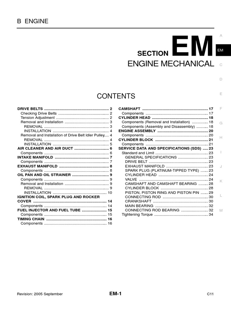 Engine Mechanical | PDF | Belt (Mechanical) | Internal Combustion Engine