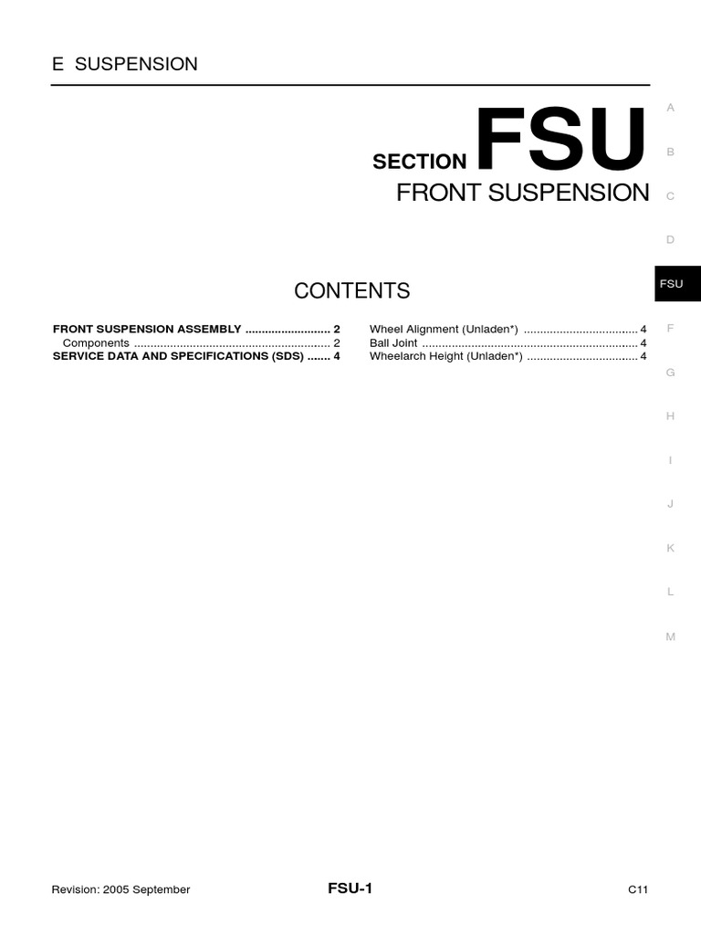 Fsu - Front Suspension | PDF | Minute And Second Of Arc | Mechanical ...