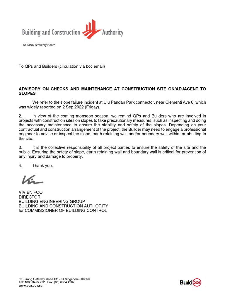 Advisory on Slope Safety Checks for Builders | PDF