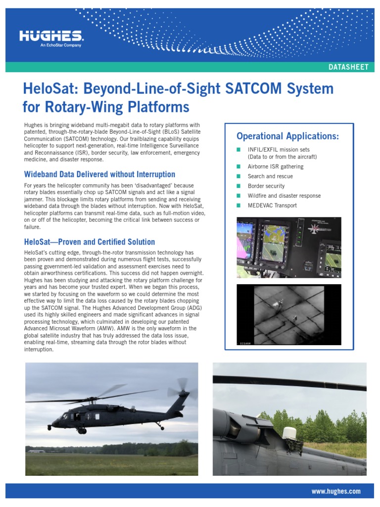 HeloSat Datasheet | PDF | Communications Satellite | Helicopter