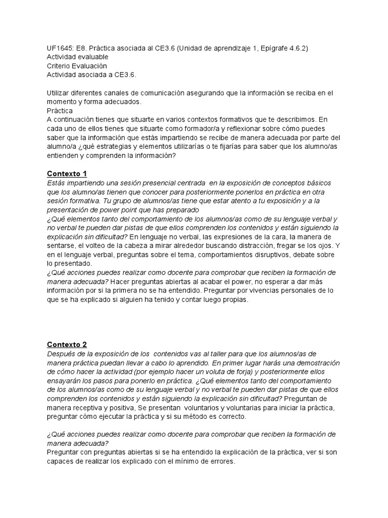 Contexto 1 | PDF | Conceptos psicologicos | Comunicación